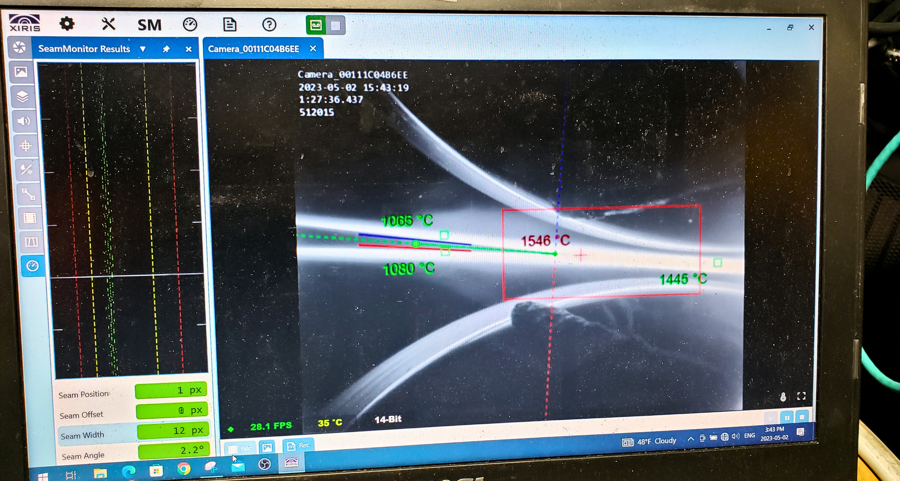 Case Study: Monitoring the V Angle on a HF Tube Mill