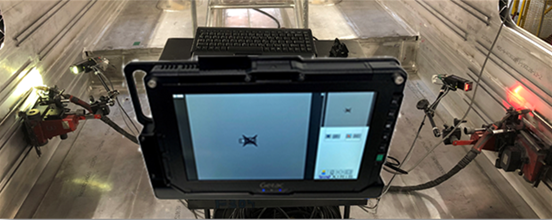 Xiris Tablet HMI for Long Seam Welds